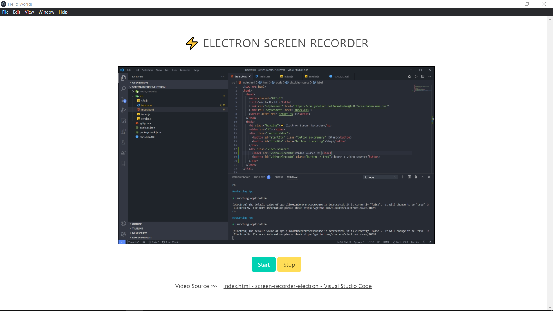 GitHub - samarpan1738/OBS-killer: An OBS clone - Practice project to learn Electron.js